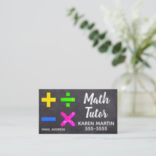 Math Tutor Business Card | Zazzle