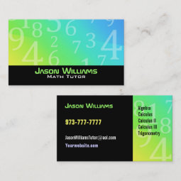 Math Tutor Business Cards | Zazzle
