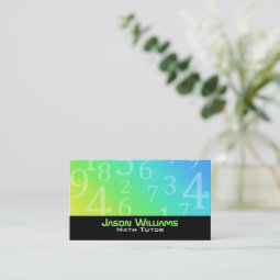 Math Tutor Business Cards | Zazzle
