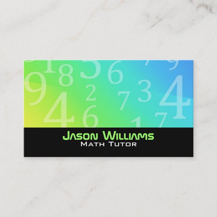Math Tutor Business Cards | Zazzle