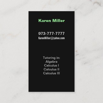 Math Tutor Business Cards | Zazzle