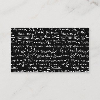 Math Tutor Light Grey Math Formulas Business Card | Zazzle