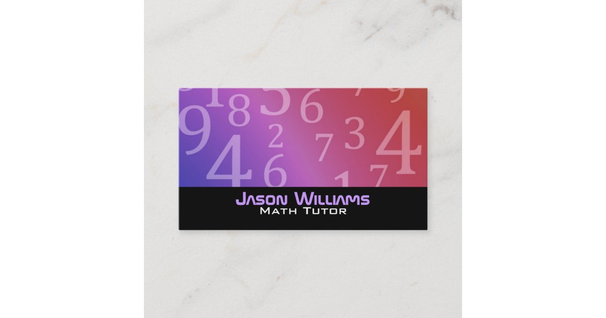 Math Tutoring Business Cards | Zazzle