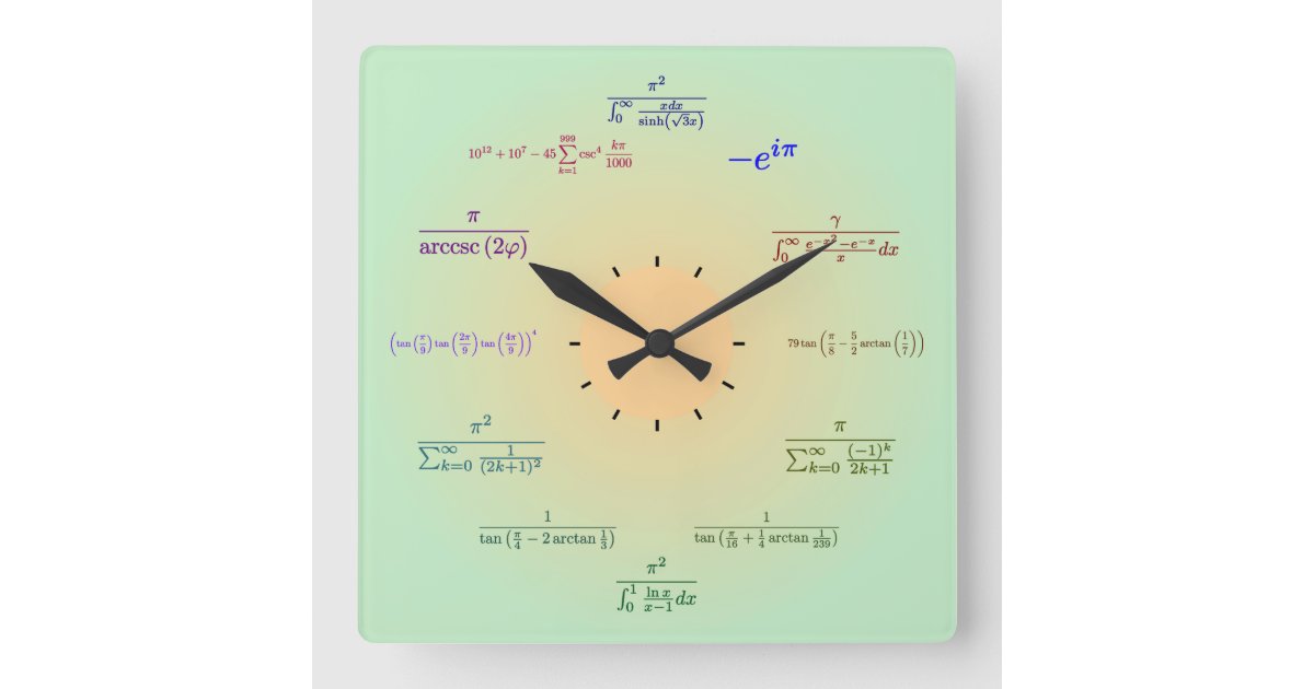 Math Wall Clock | Zazzle