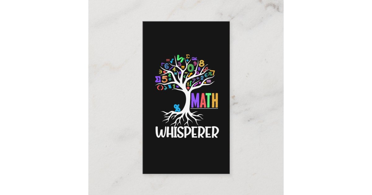 Math Whisperer Tree Math Educator Algebra Nerds Business Card | Zazzle