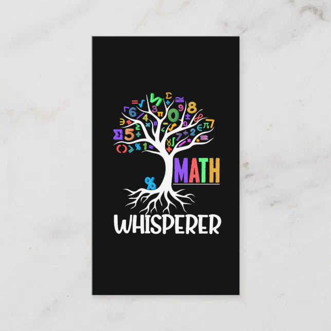 Math Whisperer Tree Math Educator Algebra Nerds Business Card | Zazzle