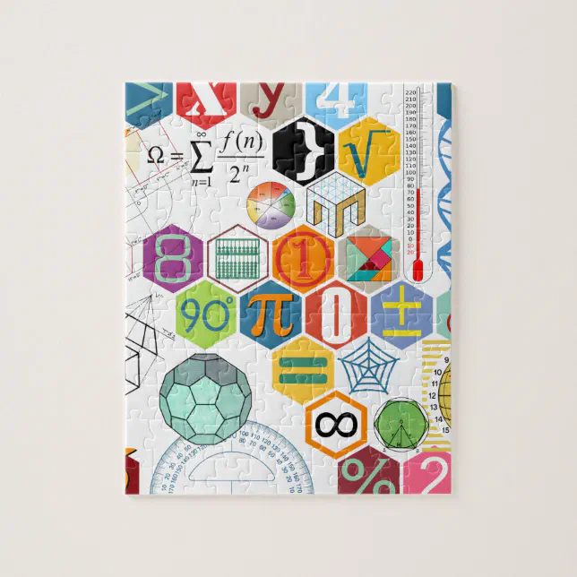 Math (white) jigsaw puzzle | Zazzle