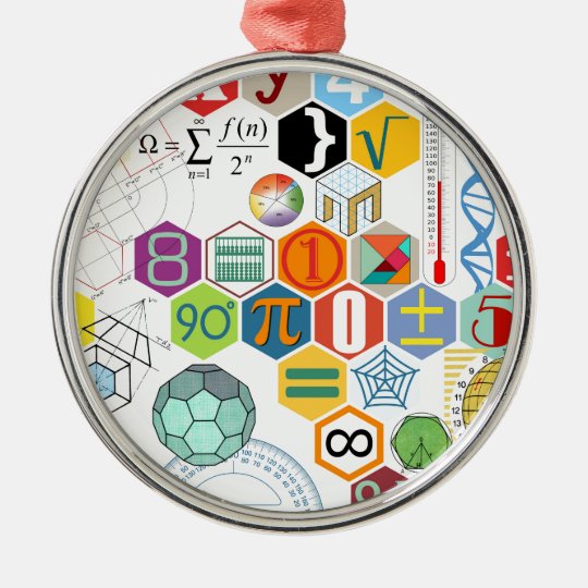 Math (white) metal ornament | Zazzle.com