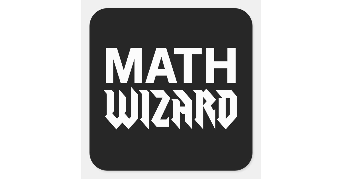 Math Wizard Square Sticker | Zazzle