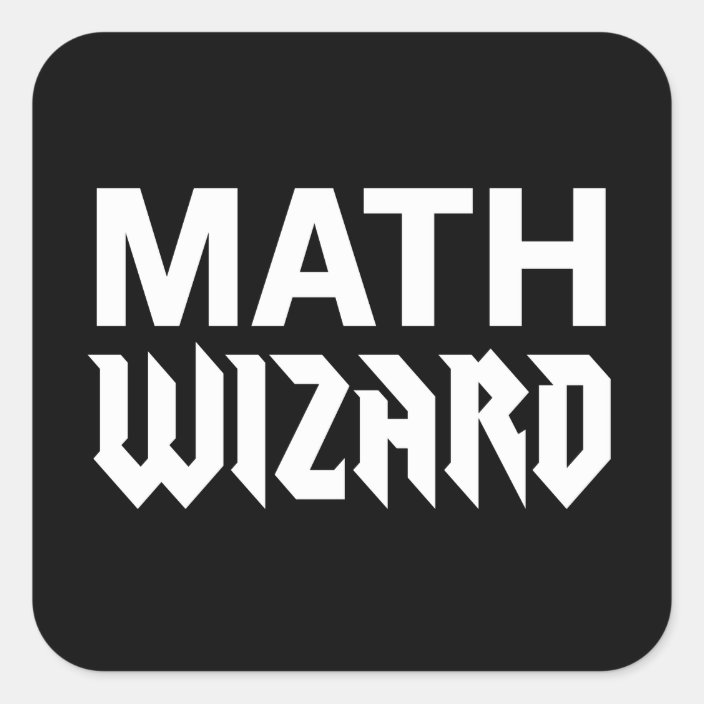 Math Wizard Square Sticker | Zazzle.com
