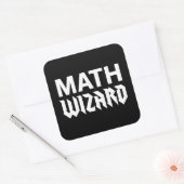 Math Wizard Square Sticker | Zazzle