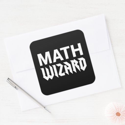 Math Wizard Square Sticker | Zazzle