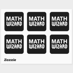 Math Wizard Square Sticker | Zazzle