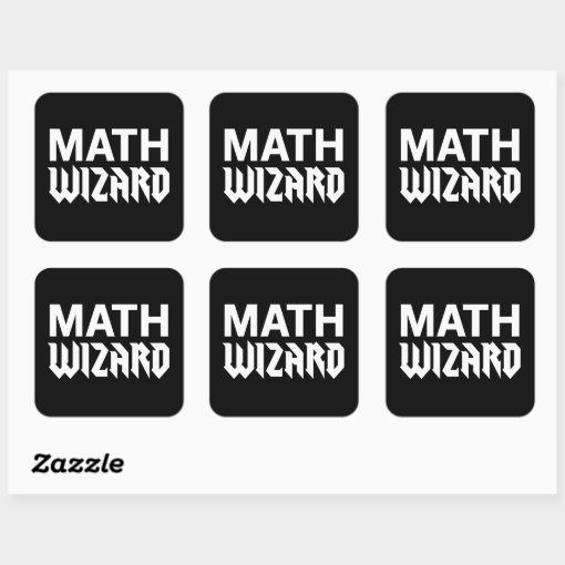Math Wizard Square Sticker | Zazzle