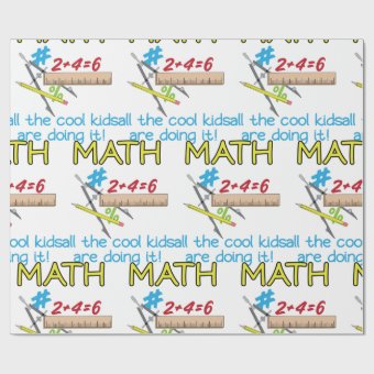 Math Wrapping Paper | Zazzle