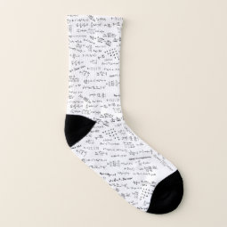 Mathematic Formulas Equations Numbers Socks | Zazzle