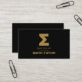 Mathematic Sigma Symbol, Math Tutor, Teacher Business Card | Zazzle