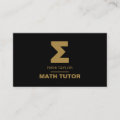 Mathematic Sigma Symbol, Math Tutor, Teacher Business Card | Zazzle