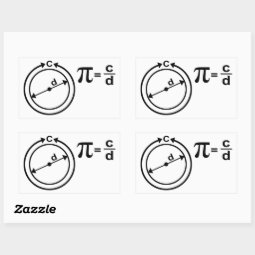 Mathematical Definition of Pi Rectangular Sticker | Zazzle