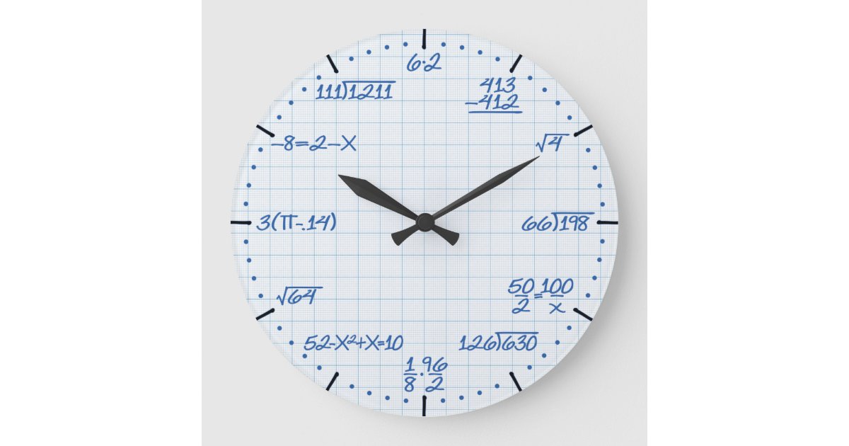 Mathematical Equations Clock | Zazzle