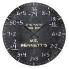 Math Equations and Notations Large Clock | Zazzle.com