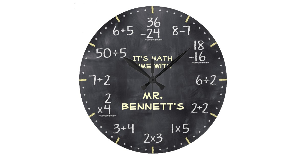 Mathematical Equations Personalizable Clock | Zazzle.com