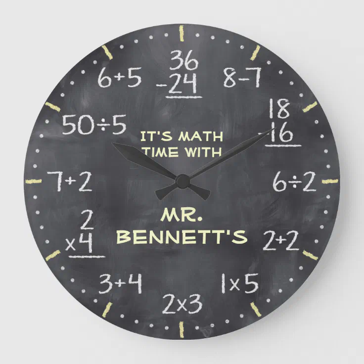 Mathematical Equations Personalizable Clock | Zazzle