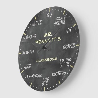 Mathematical Equations Personalizable Clock | Zazzle