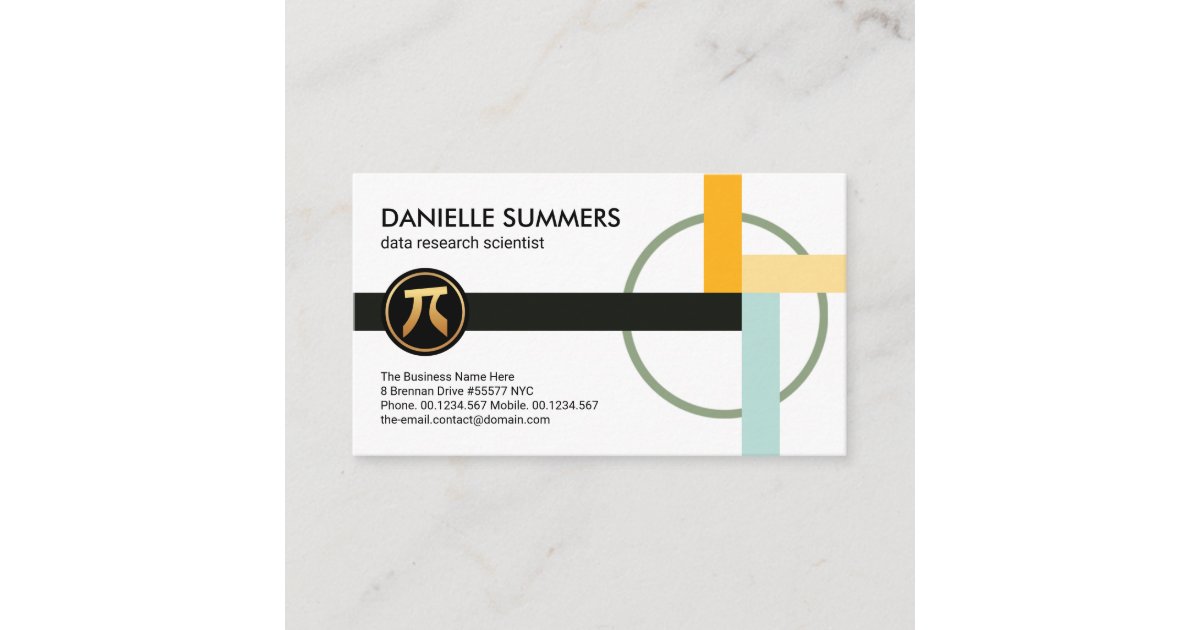 Mathematical Tangent Shapes Engineering Business Card | Zazzle
