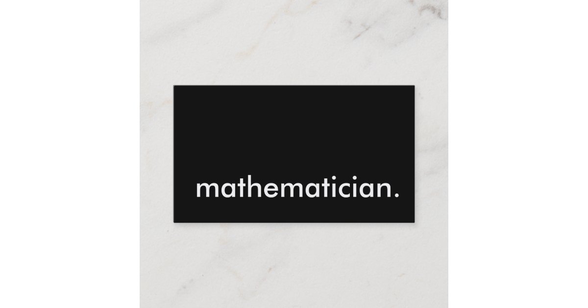 mathematician. business card | Zazzle