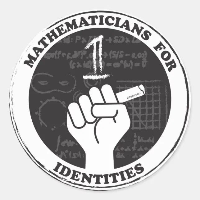 Mathematicians for Identities stickers | Zazzle