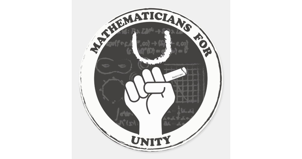 Mathematicians for Unity stickers | Zazzle