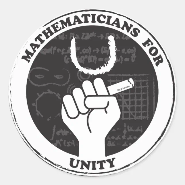 Mathematicians for Unity stickers | Zazzle
