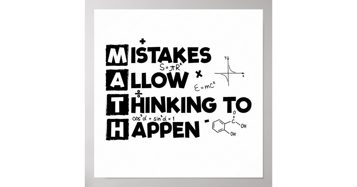 Mathematicians | Students Maths Mathematics Gift Poster | Zazzle