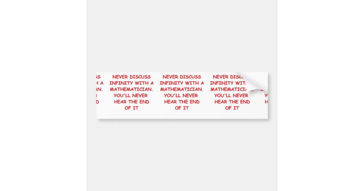 mathematics bumper sticker | Zazzle