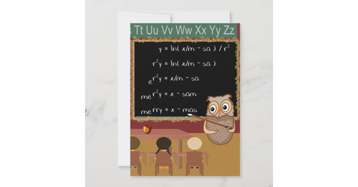 Mathematics Christmas Wish Holiday Card | Zazzle.com