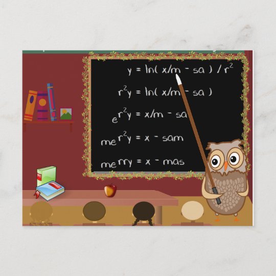 Mathematics Christmas Wish Holiday Postcard | Zazzle.com