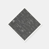 Mathematics equations, formulas and graphics party napkins | Zazzle