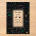 Mathematics Equations Math Formulas Birthday Acrylic Invitations | Zazzle