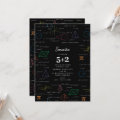 Mathematics Equations Math Formulas Birthday Invitation | Zazzle