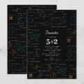 Mathematics Equations Math Formulas Birthday Invitation | Zazzle