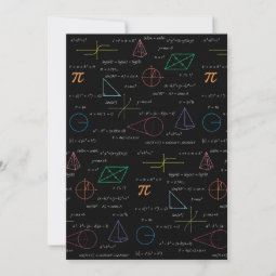 Mathematics Equations Math Formulas Birthday Invitation | Zazzle