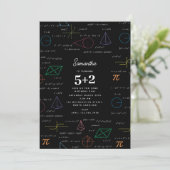 Mathematics Equations Math Formulas Birthday Invitation | Zazzle