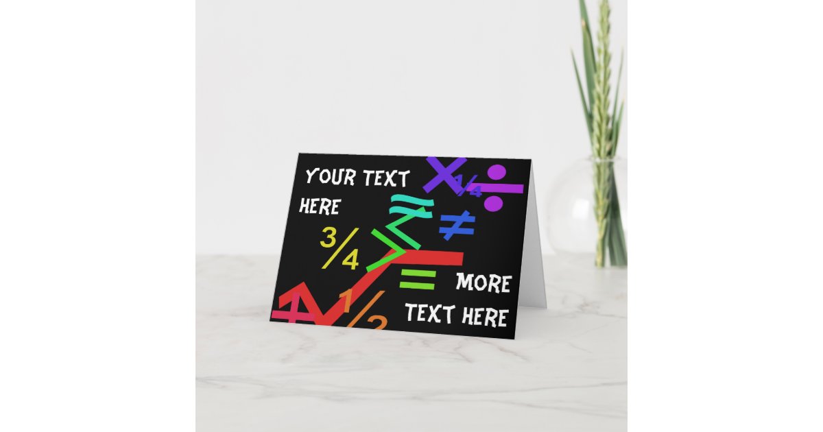 Mathematics Greeting Card | Zazzle
