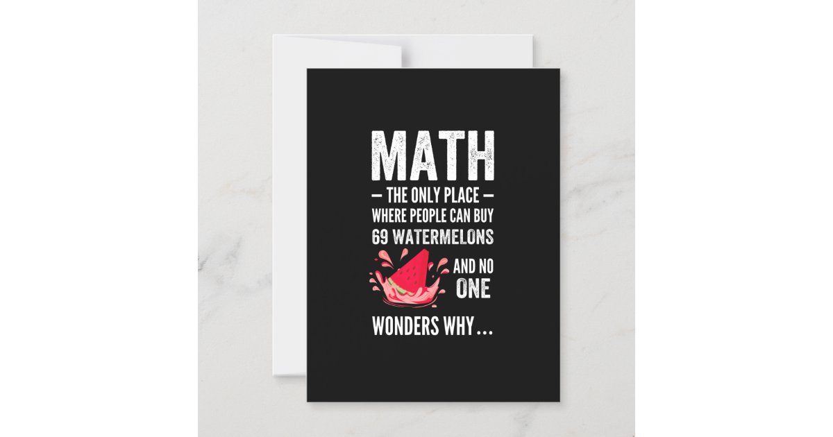 Mathematics humor magnetic invitation | Zazzle