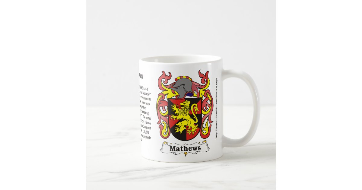 Mathews Family Coat of Arms Mug | Zazzle