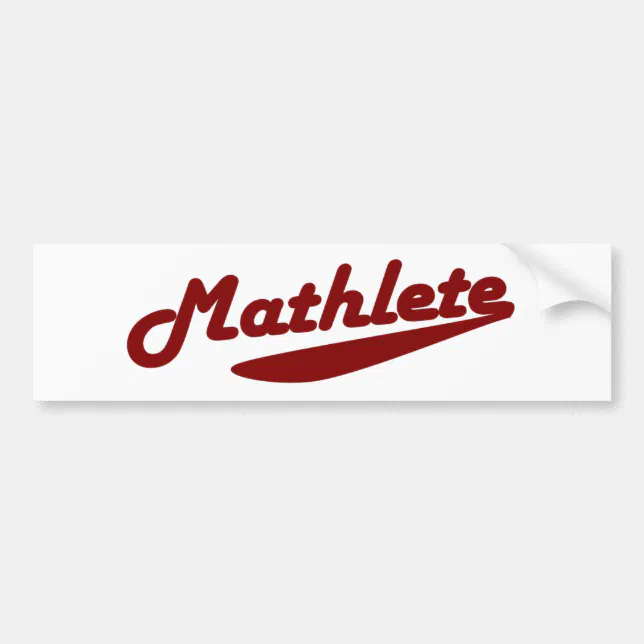 Mathlete Bumper Sticker | Zazzle