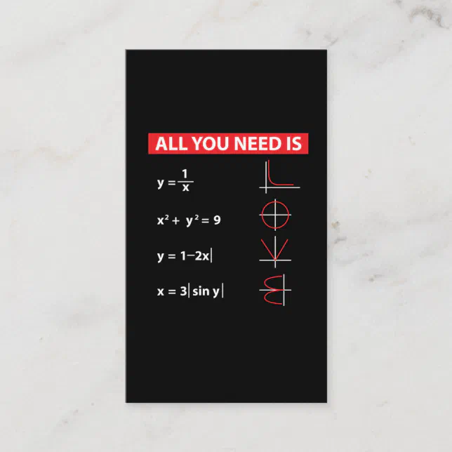 Maths Algebra Mathematics Teacher Gift Idea Business Card | Zazzle