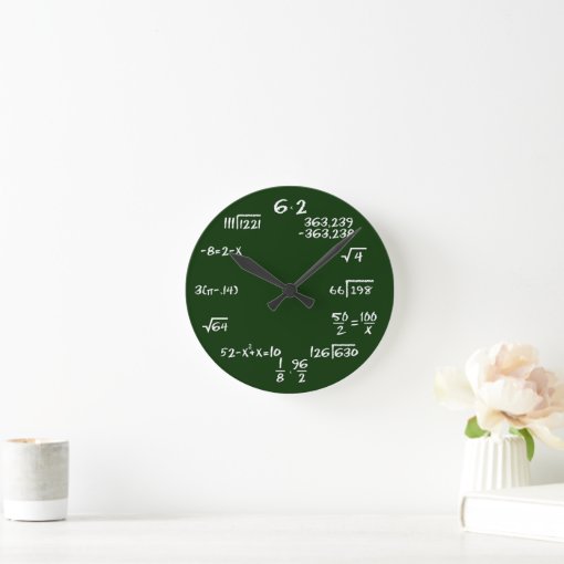 Maths and Physics Wall Clock | Zazzle