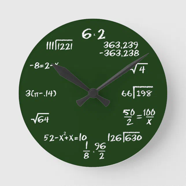 Maths and Physics Wall Clock | Zazzle